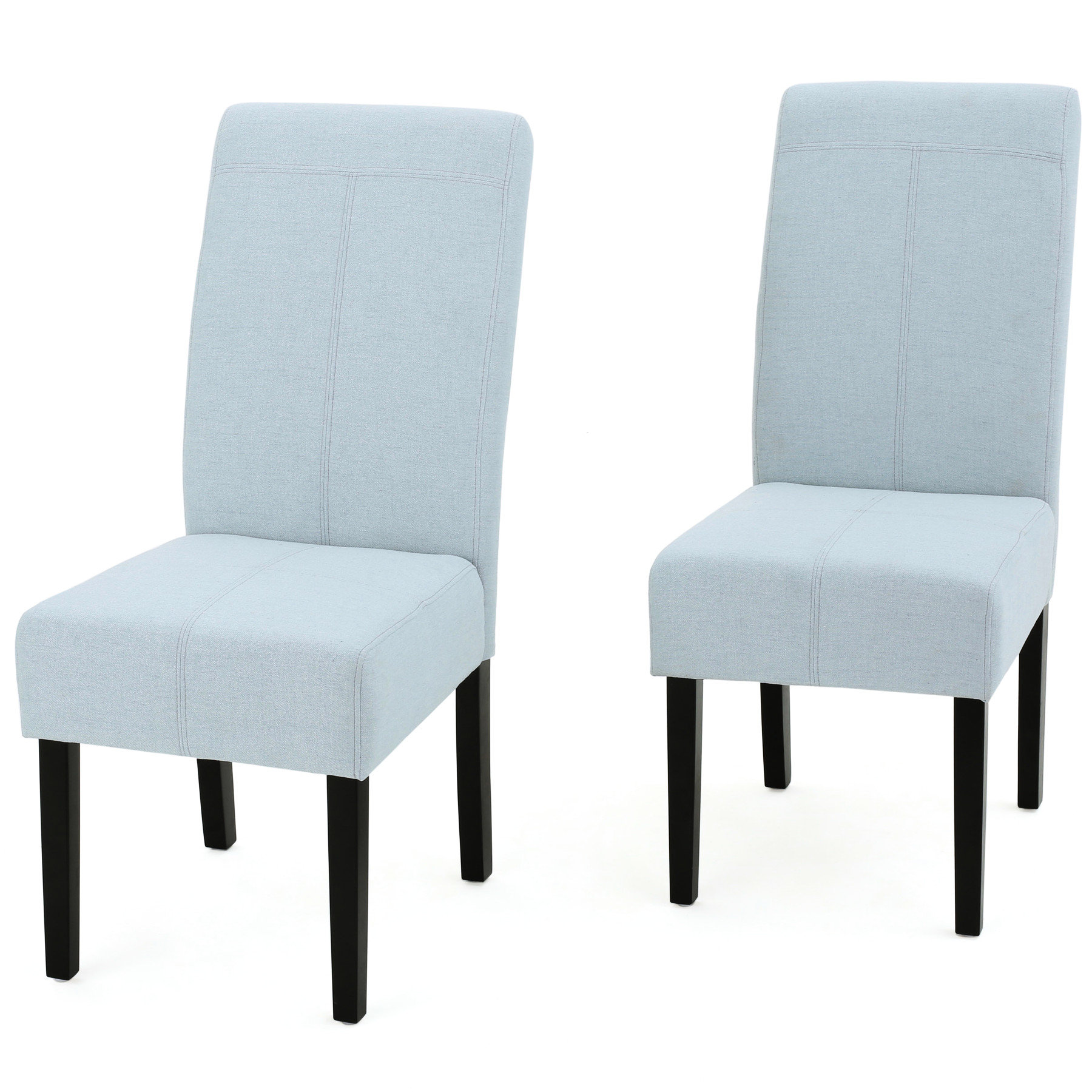 Mercer41 Of 2 Kd Dining Chairs, Blue Fabric Upholstered, Classy And ...